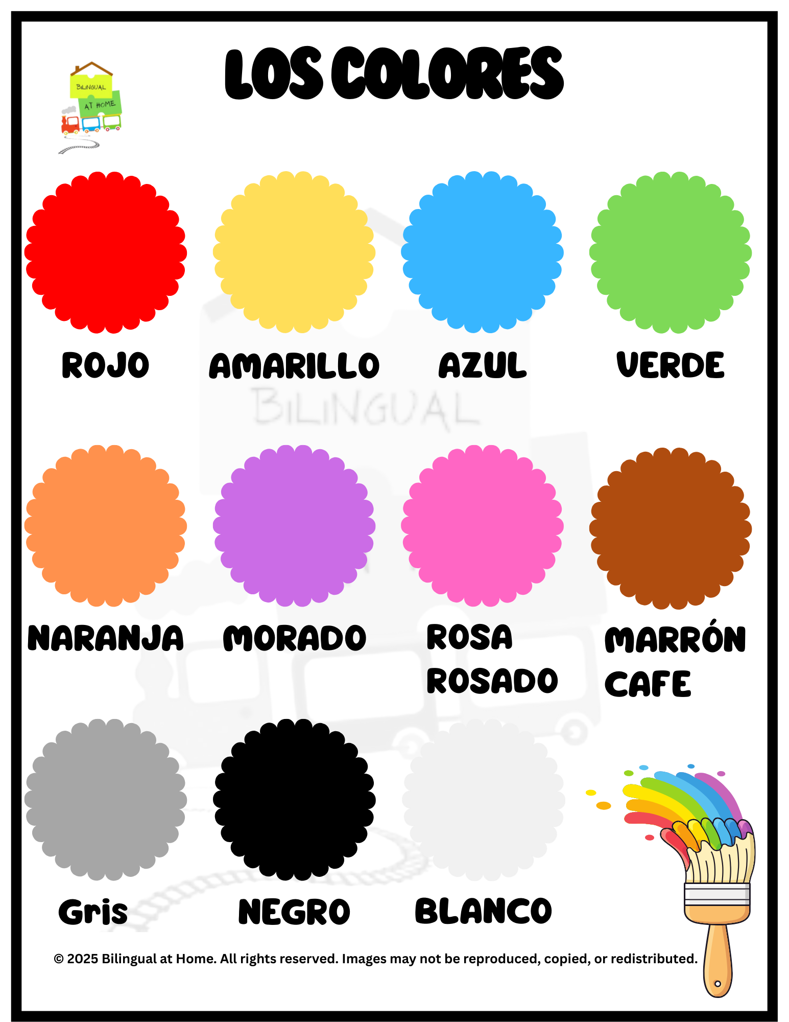 Spanish Colors Worksheets – Bilingual at home